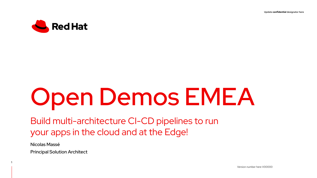 Red Hat Open Demo: Red Hat Open Demo-Build multi-architecture CI/CD pipelines to run your apps ...